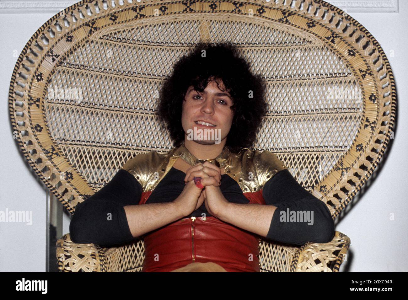 Rock star Marc Bolan in his home, circa 1975 Stock Photo - Alamy