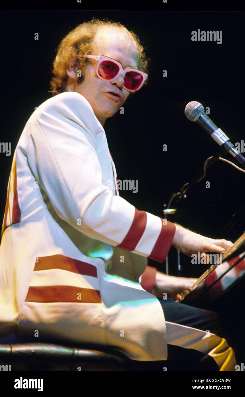 English singer ang song-writer Elton John Stock Photo - Alamy