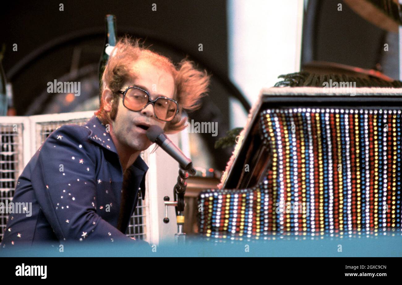 English singer ang song-writer Elton John Stock Photo - Alamy