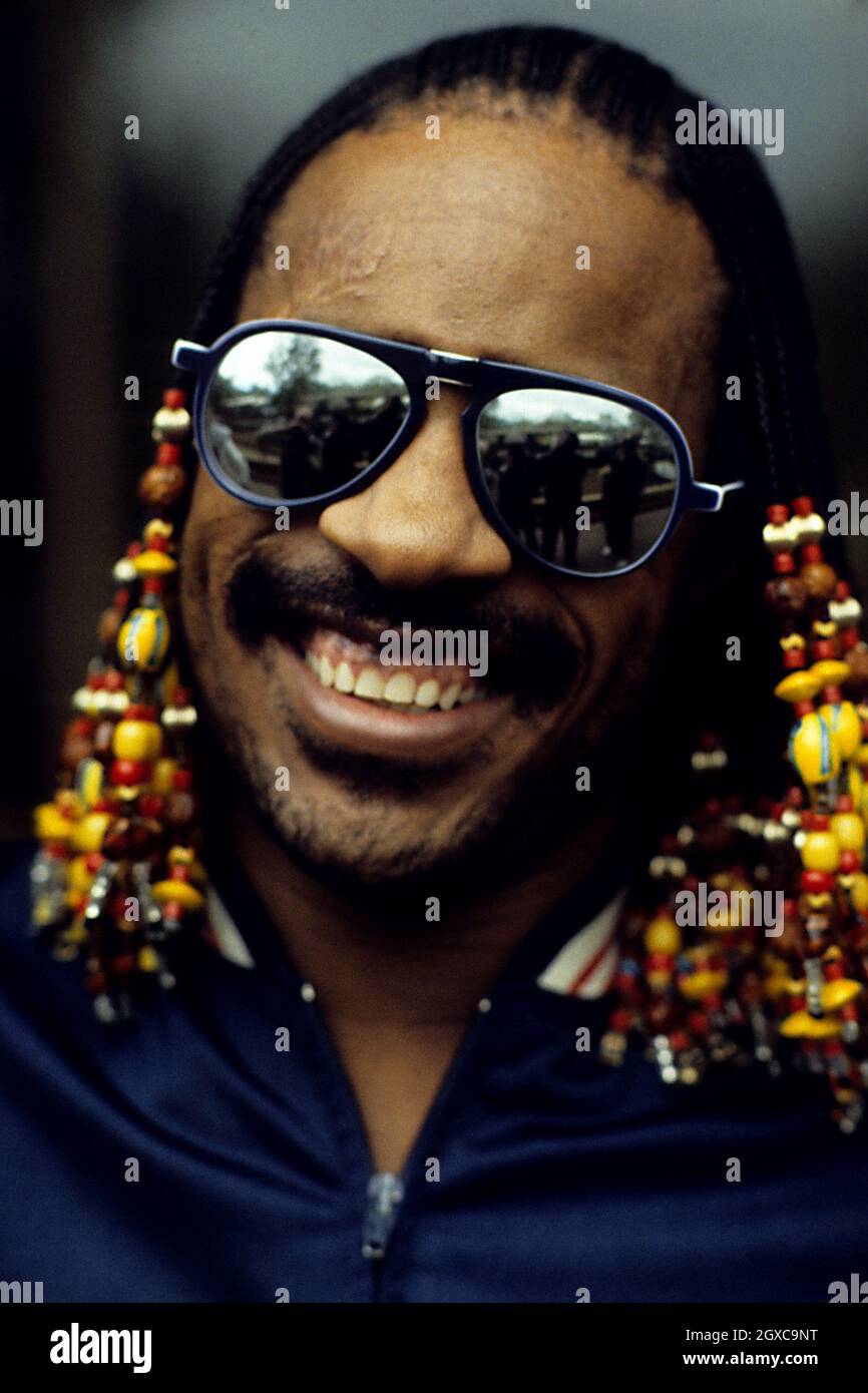 American singer and songwriter Stevie Wonder. 12/04/1981 Picture: Anwar ...