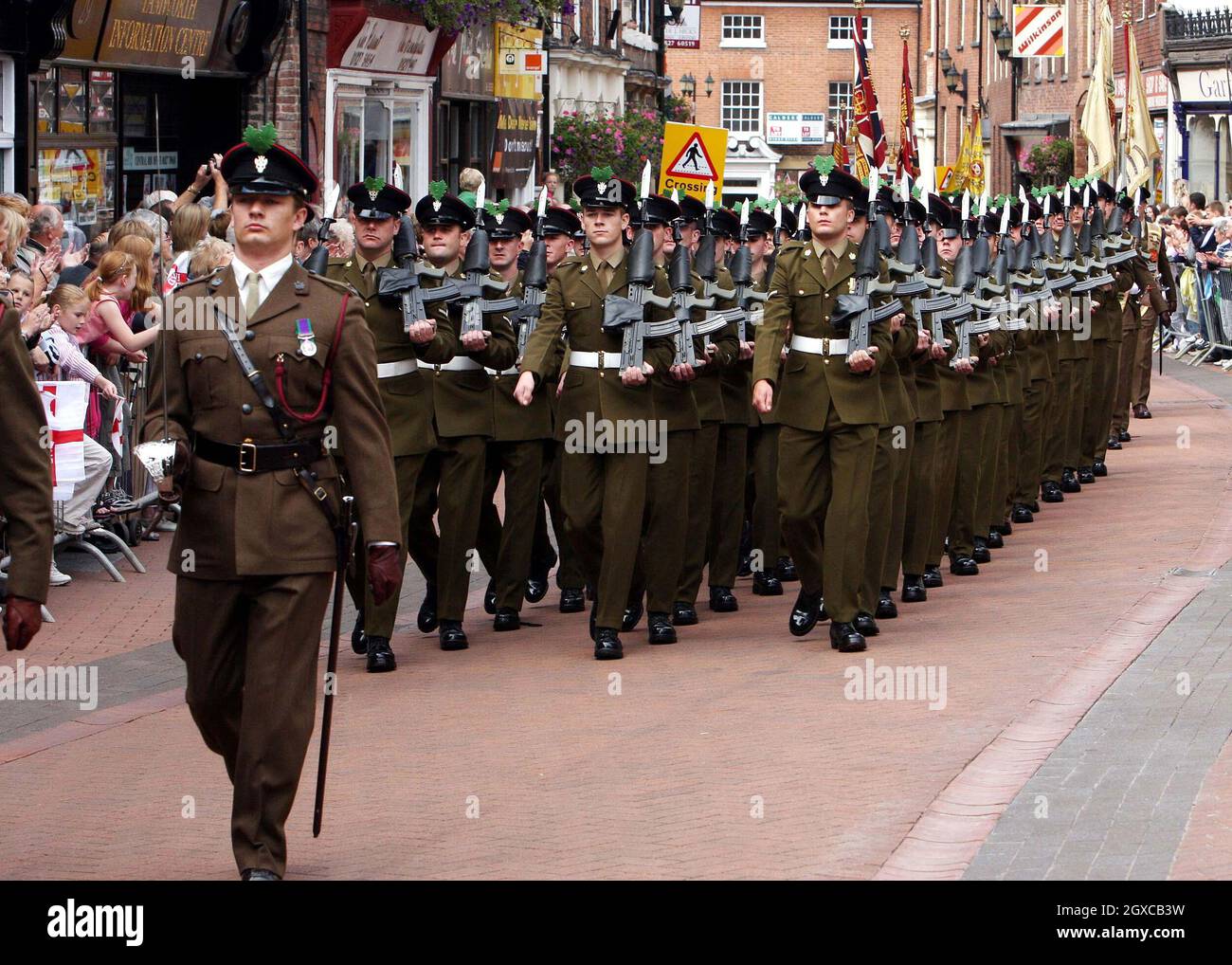 Soldiers of the new Mercian Regiment sporting their new cap badge ...