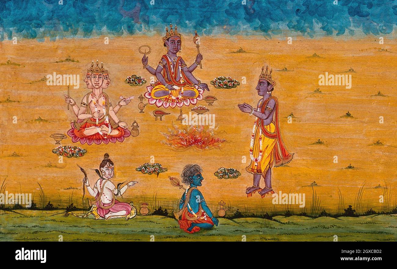 Vedic sacrifice hi-res stock photography and images - Alamy