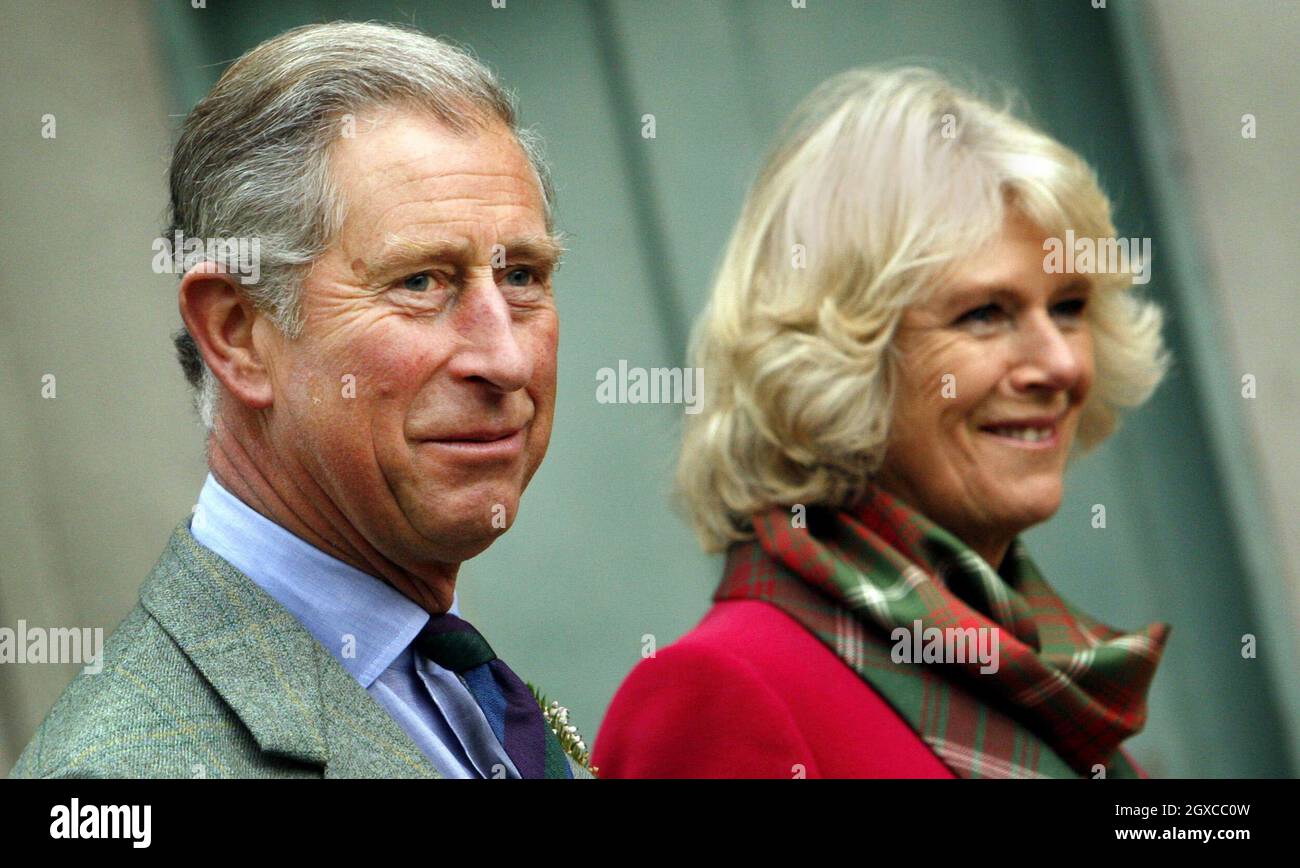 Prince Charles, Prince of Wales walks with Camilla, Duchess of Cornwall ...