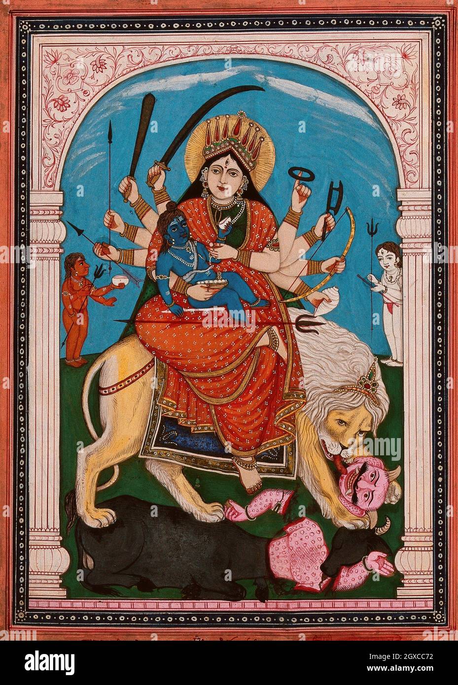Lion And Durga High Resolution Stock Photography and Images - Alamy