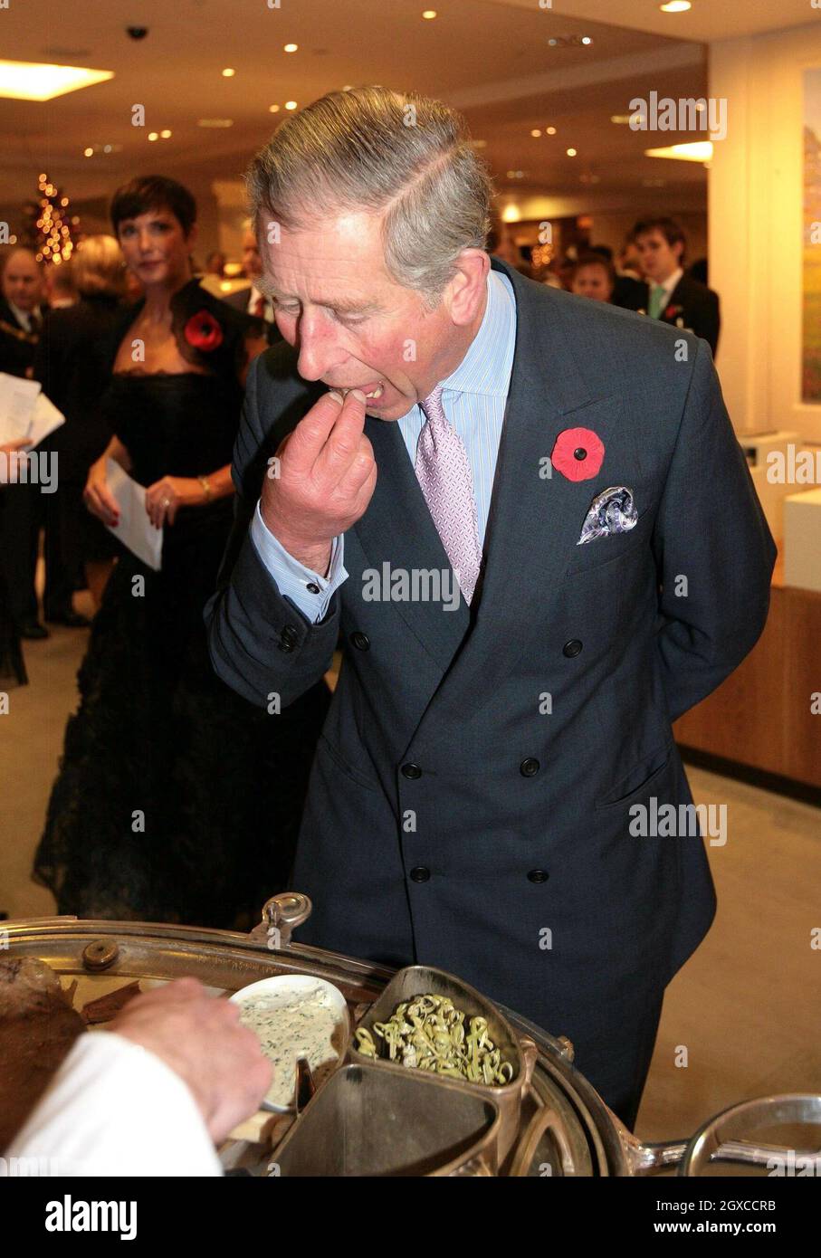 Prince Charles, Prince of Wales samples some Highgrove mutton as he ...