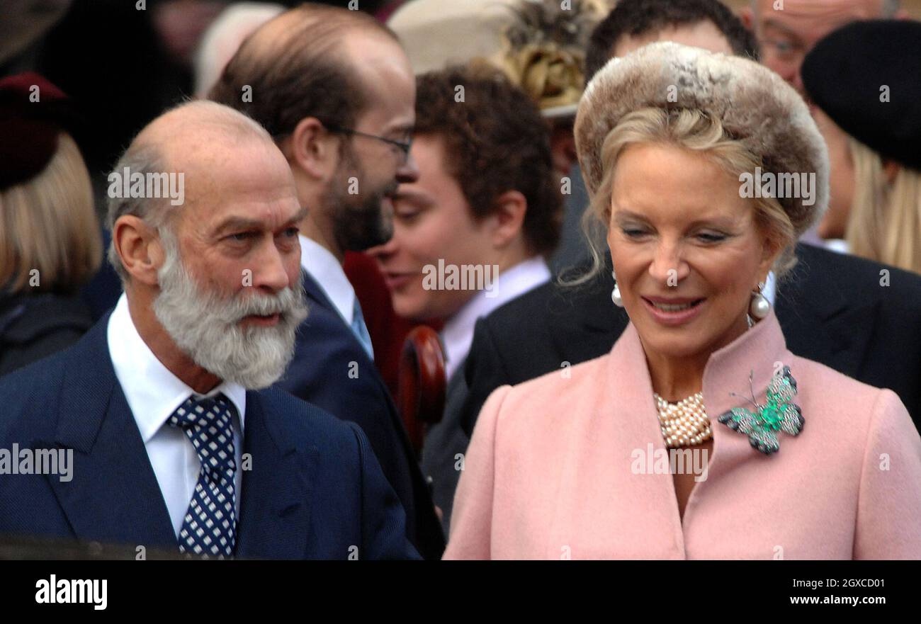 Prince and Princess Michael of Kent attend a Service of Celebration for ...