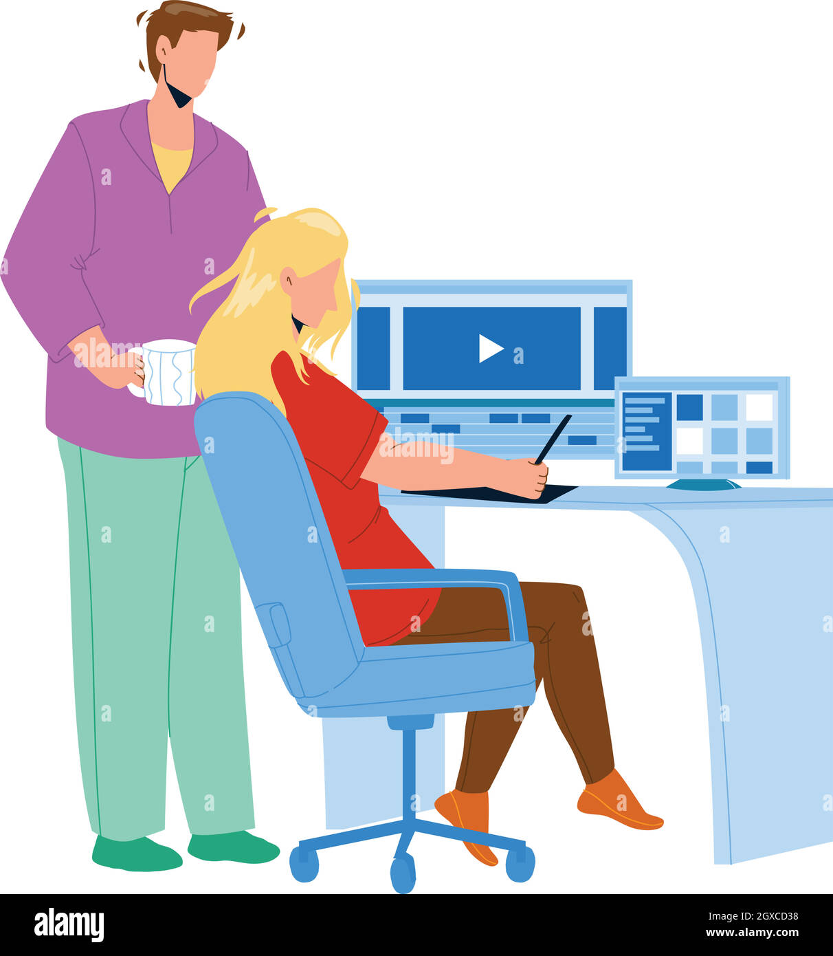 Editor video computer Cut Out Stock Images & Pictures - Alamy