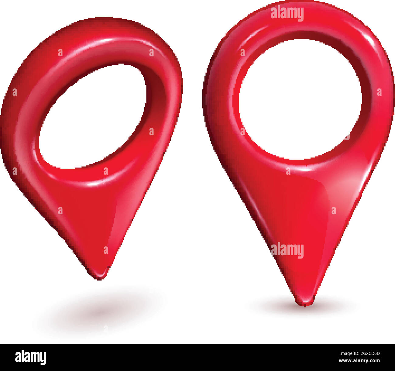 Map Pointer Gps Location Modern Symbol Set Vector Stock Vector Image