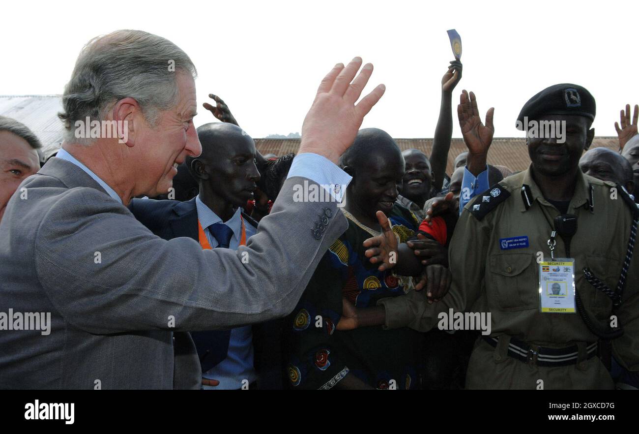 Prince Charles, Prince of Wales visits Kawempe slum in Kampala, Uganda ...
