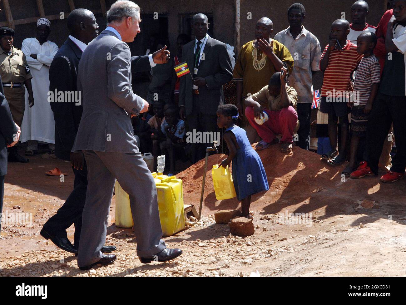 Prince Charles, Prince of Wales visits Kawempe slum in Kampala, Uganda ...