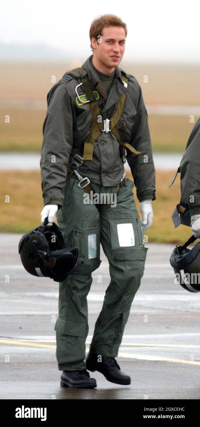 Prince William training at airbase RAF Cranwell, near Sleaford ...