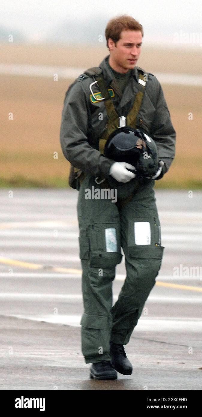 Prince William training at airbase RAF Cranwell, near Sleaford ...