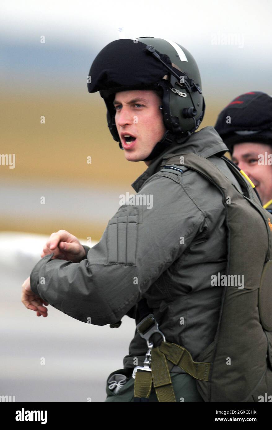 Prince William training at airbase RAF Cranwell, near Sleaford ...