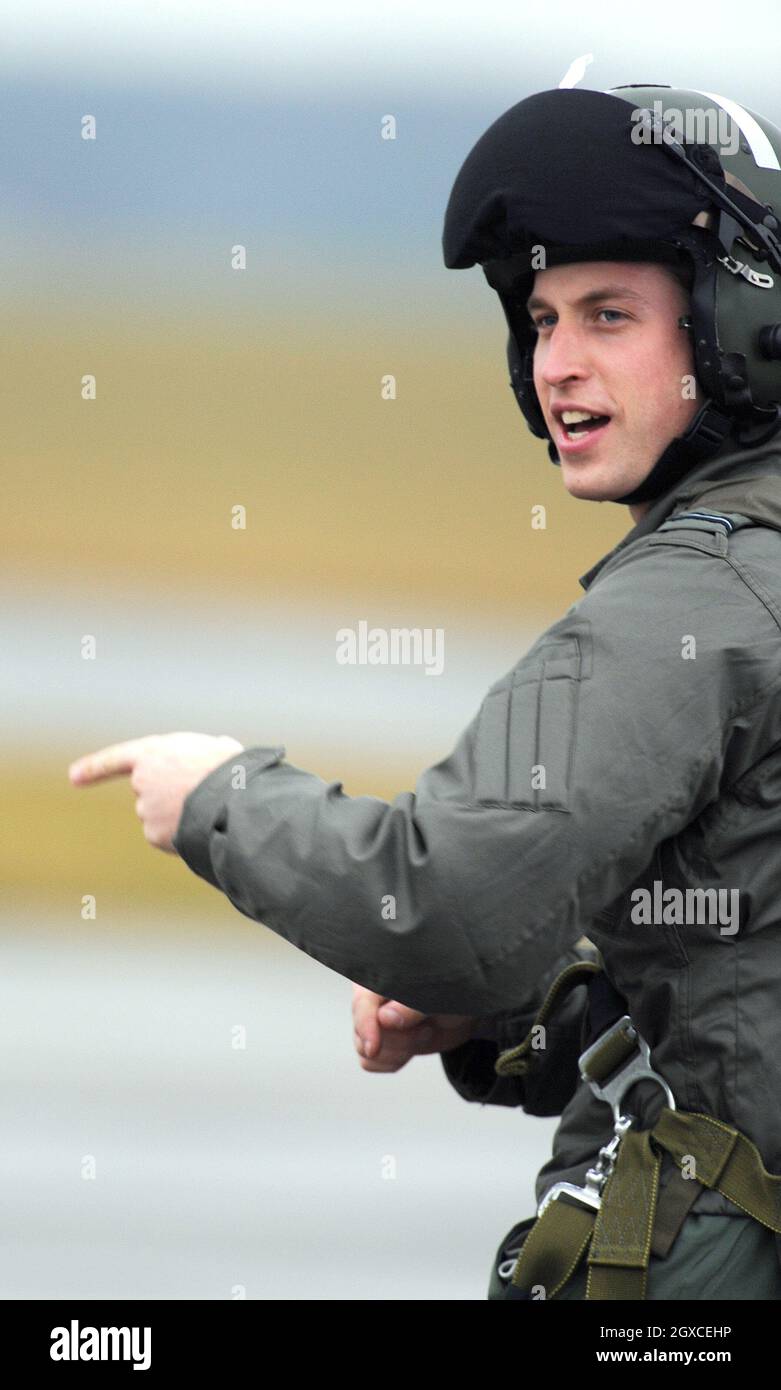 Prince William training at airbase RAF Cranwell, near Sleaford ...