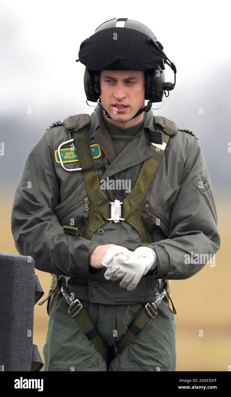 Prince William training at airbase RAF Cranwell, near Sleaford ...