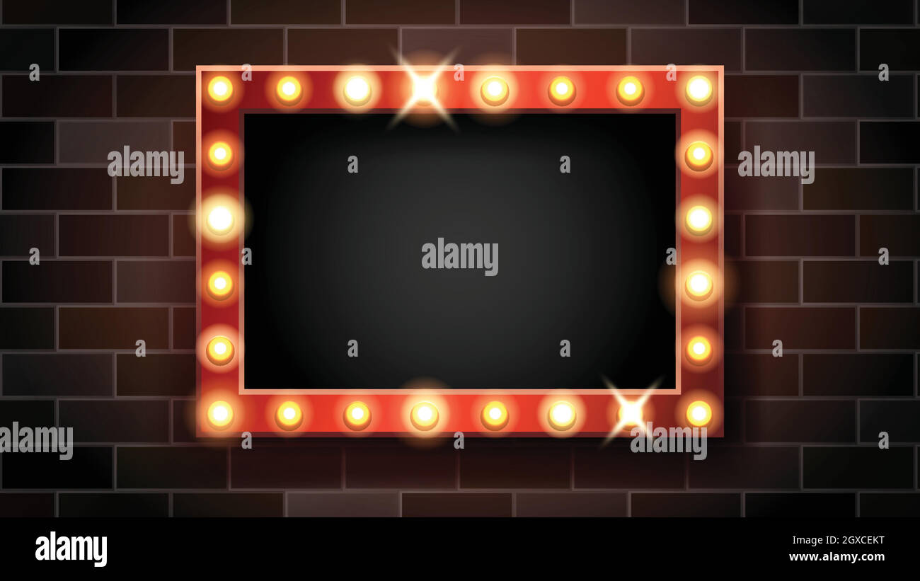 Broadway Signboard With Lighting Lamps Vector Stock Vector Image & Art ...