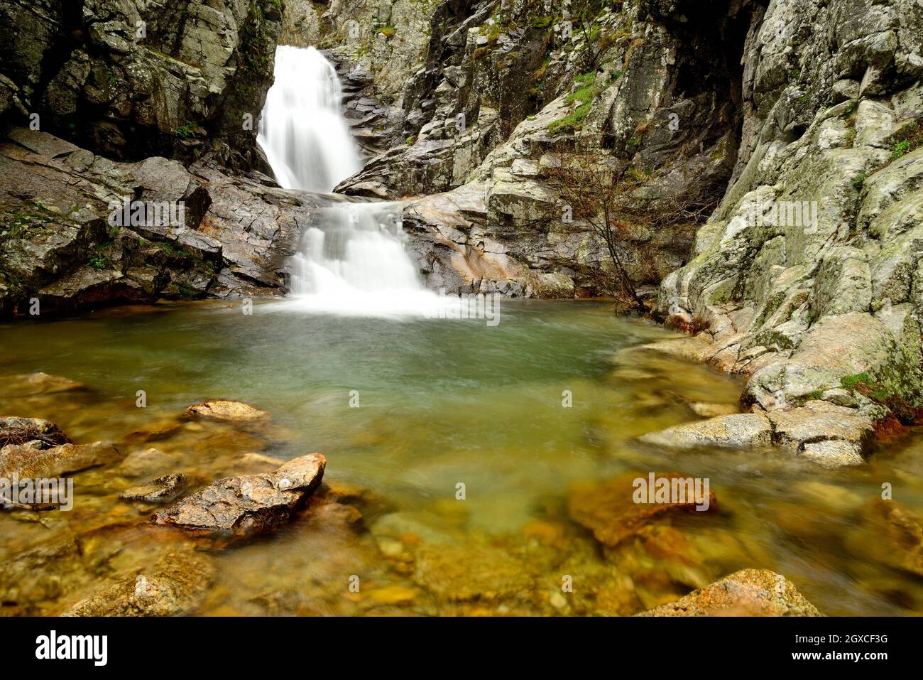 Purgatorio Waterfalls, Aguilon or Navahondilla stream, Rascafria ...