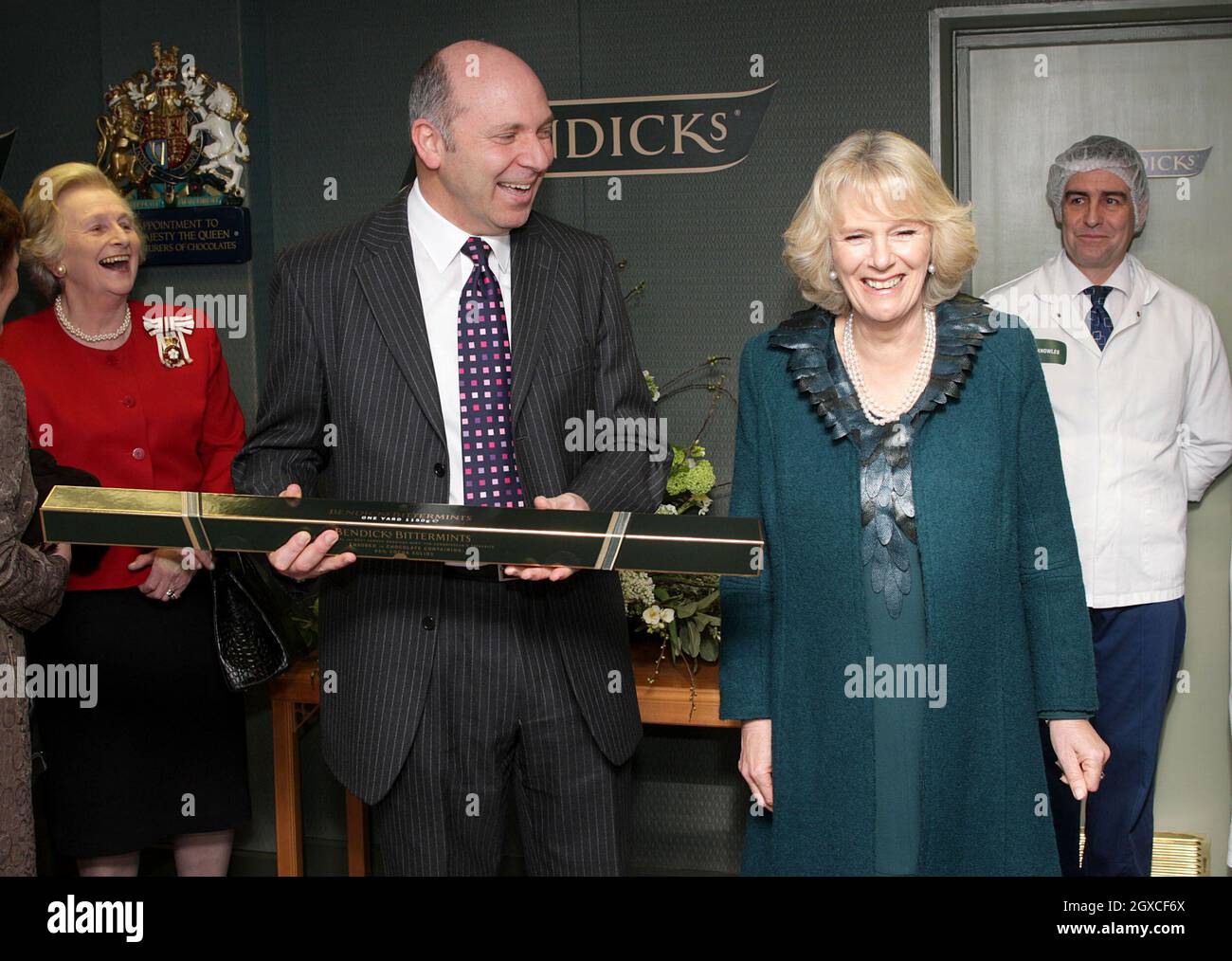 Camilla, Duchess of Cornwall receives a yard of bittermint chocolates ...