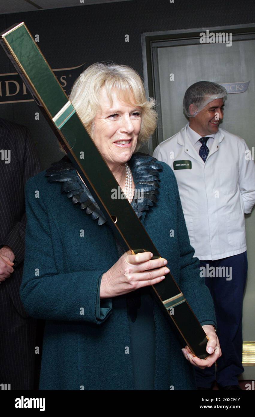 Camilla, Duchess of Cornwall receives a yard of bittermint chocolates ...