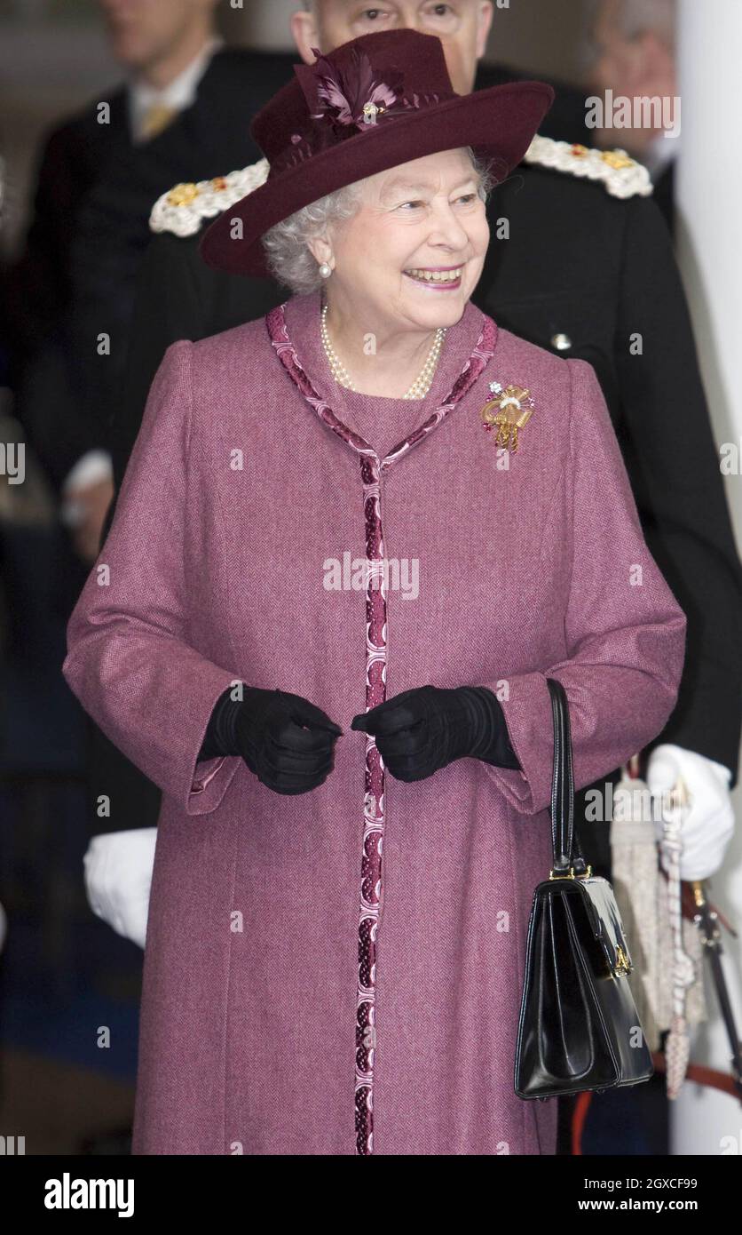 Queen Elizabeth II attends a rehearsal of the Halle Orchestra in The ...