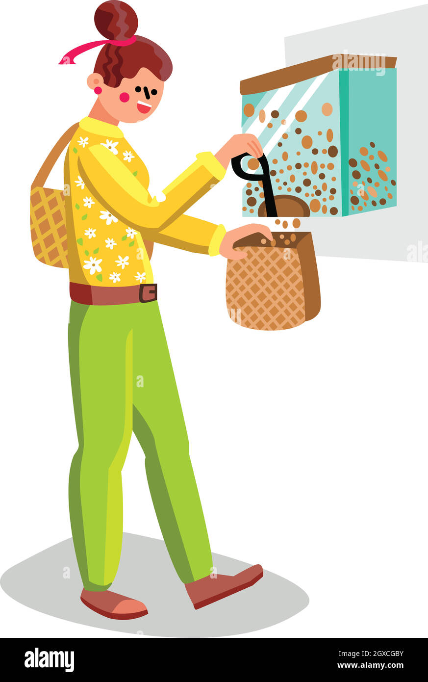 Waste organic in basket Stock Vector Images - Alamy