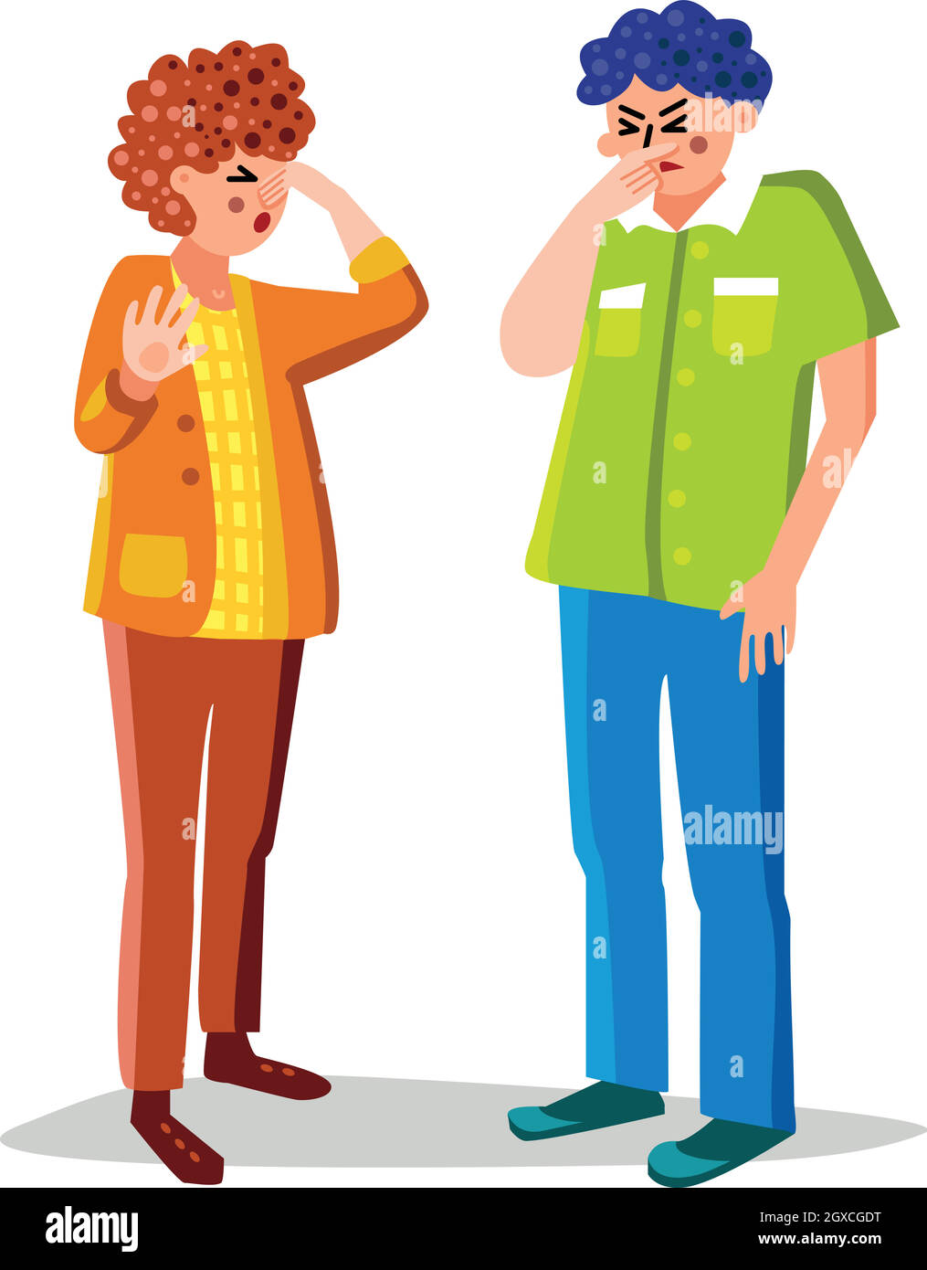 People Pinch Something Stinks Bad Odor Vector Stock Vector Image & Art ...