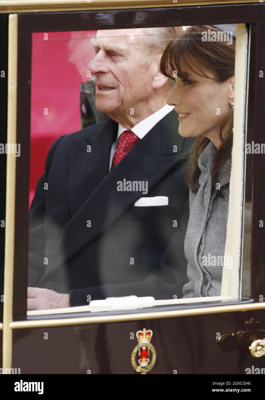 Prince Philip, Duke of Edinburgh and France's First Lady Carla Bruni ...