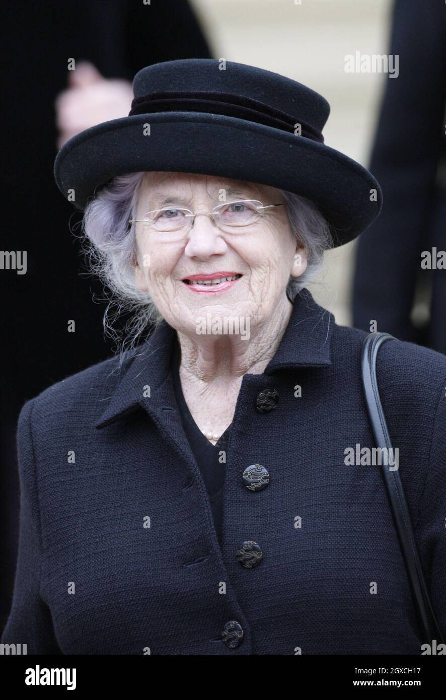 Lady June Hillary, wife of Sir Edmund Hillary, arrives at the service ...