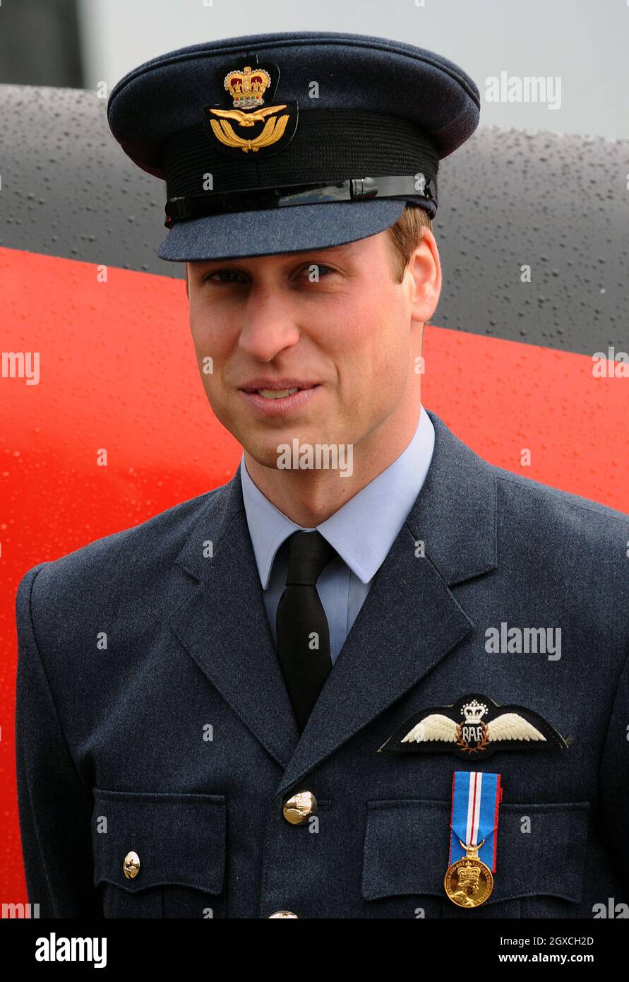 Prince William poses following his graduation ceremony at RAF Cranwell ...