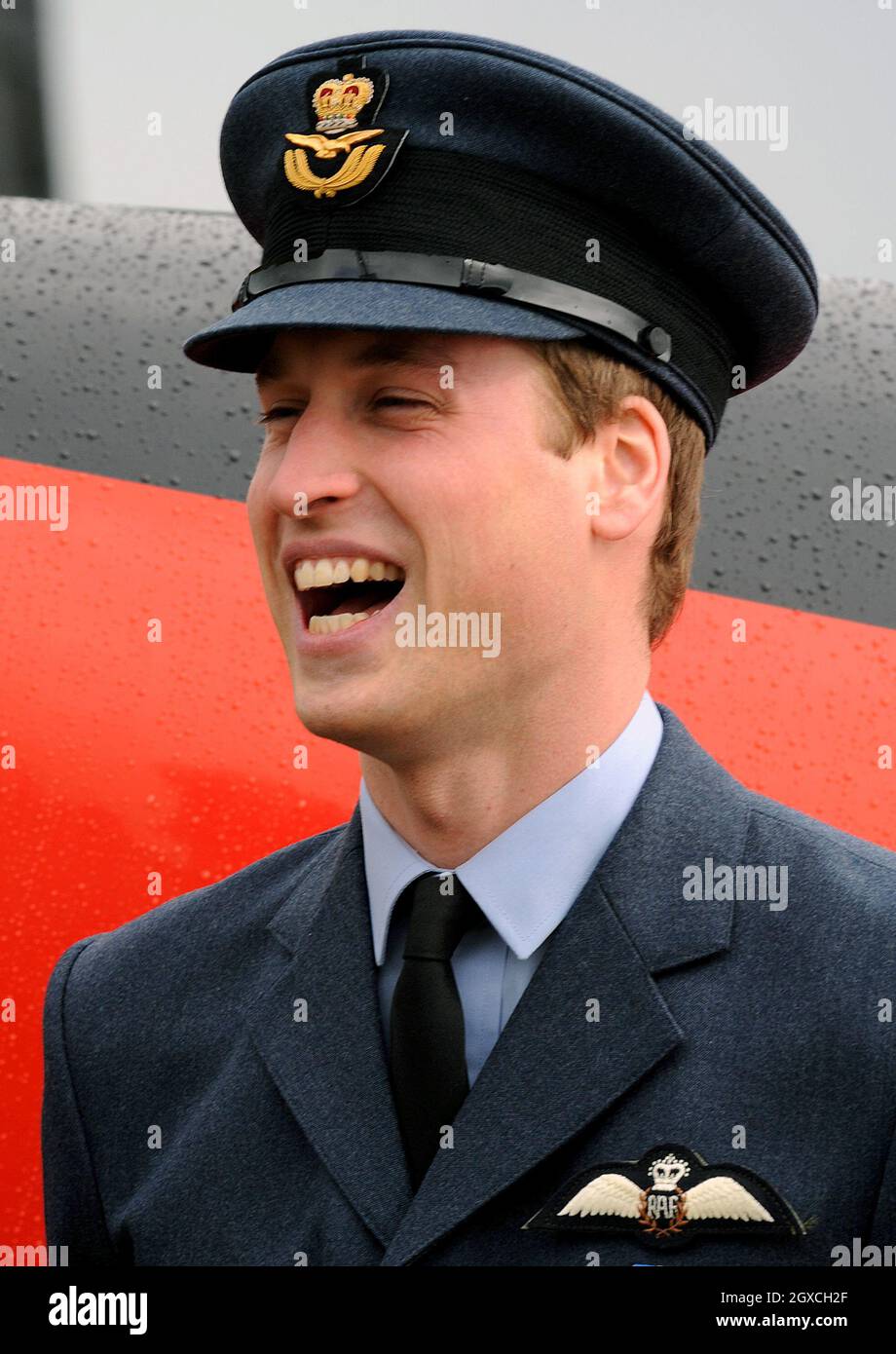 Prince William smiles following his graduation ceremony at RAF Cranwell ...