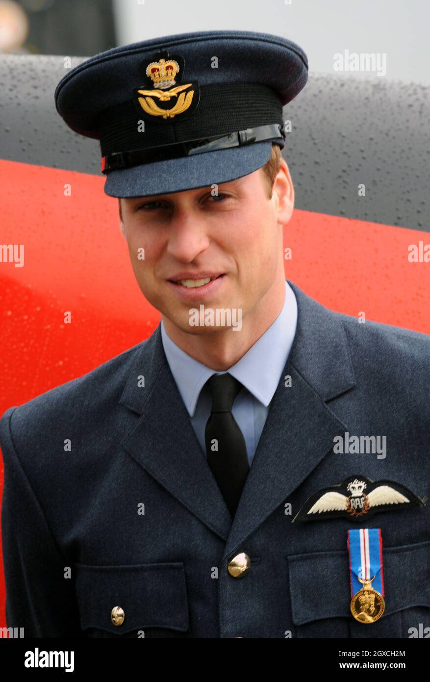 Prince William poses following his graduation ceremony at RAF Cranwell ...