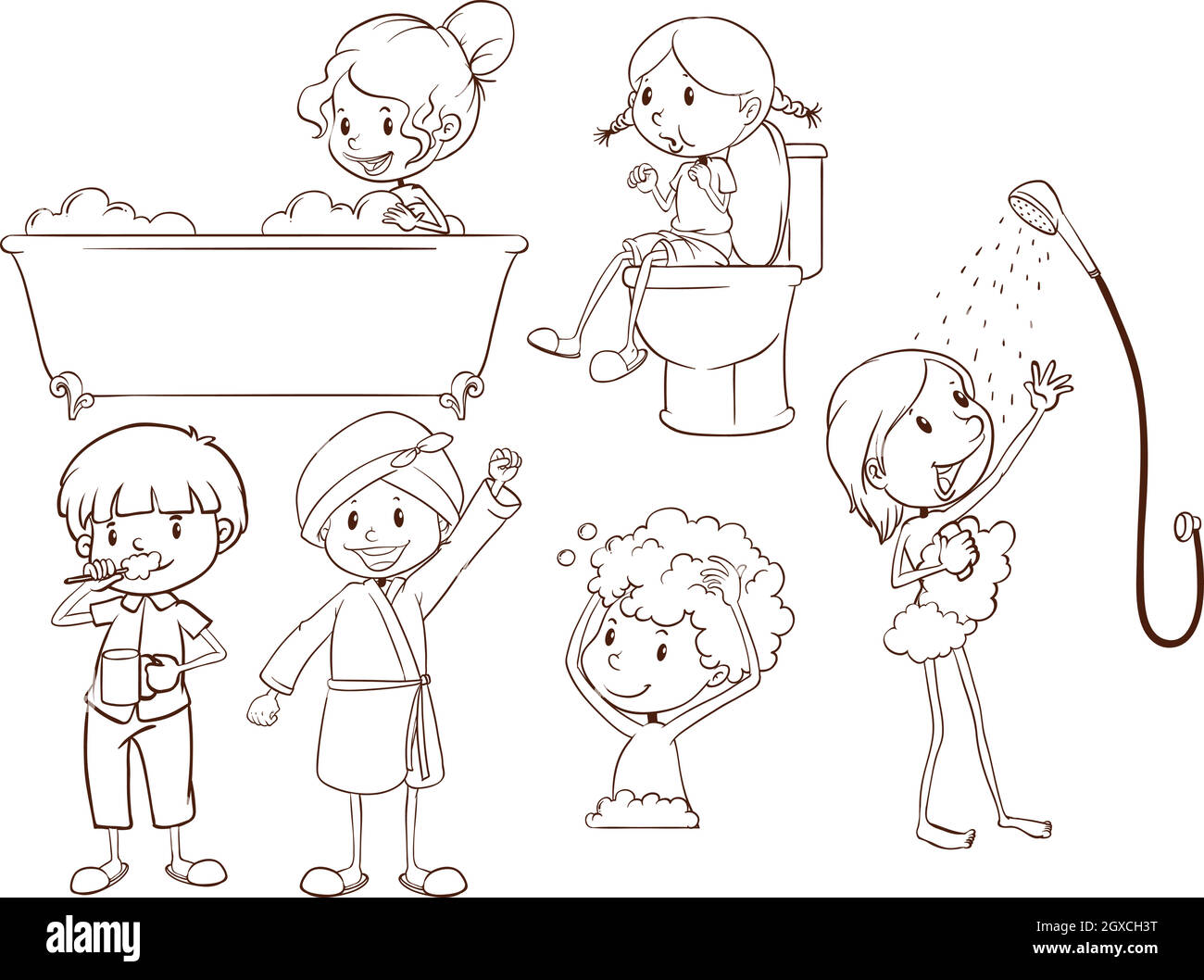 Ladies bathtub Stock Vector Images - Alamy