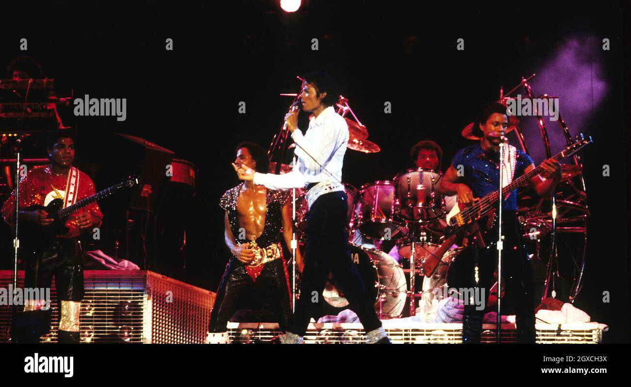 Michael Jackson live in concert in Dallas, Texas in June 1984 Stock ...