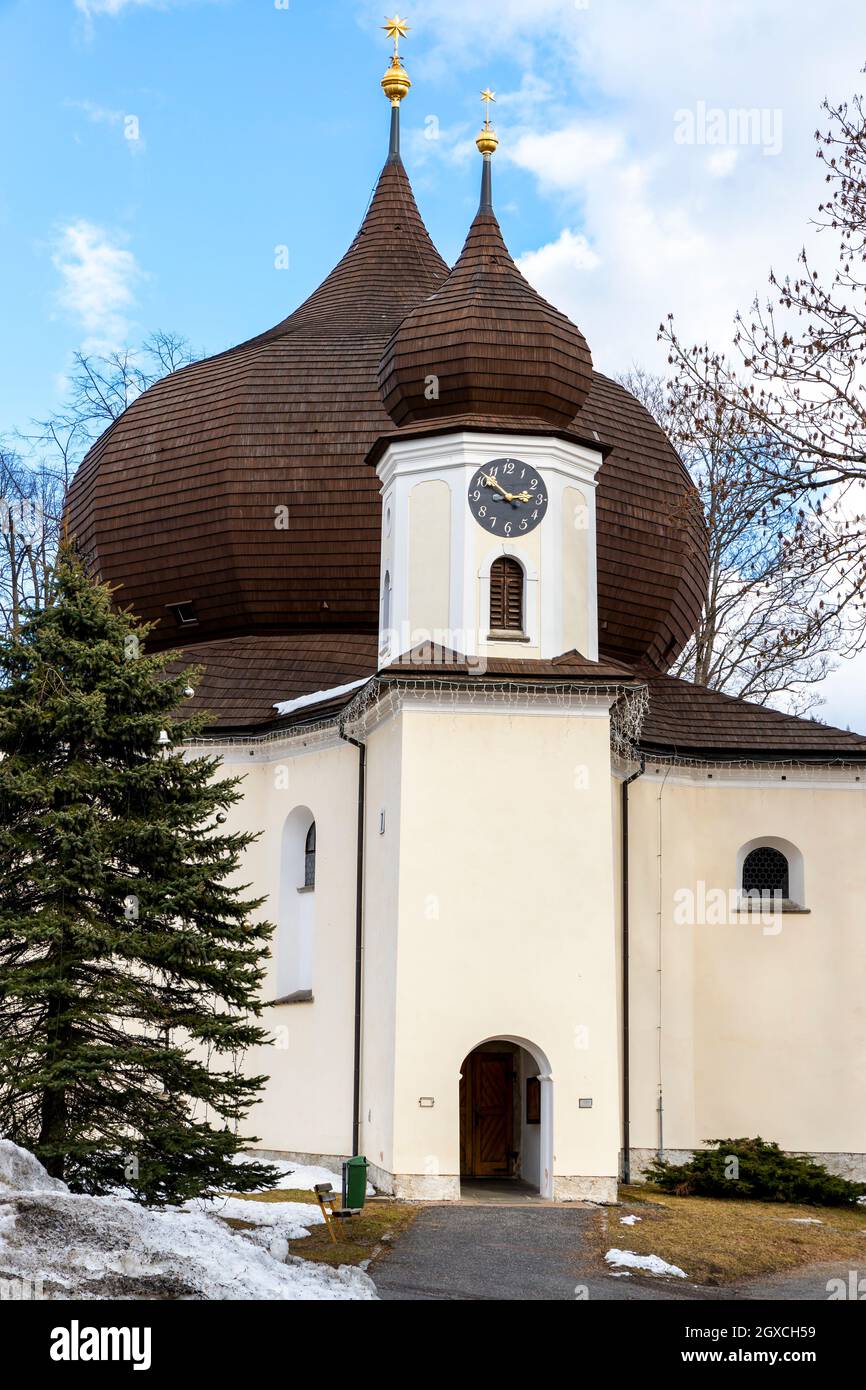 Church in Zelezna Ruda in Sumava national park, Czech Republic Stock Photo - Alamy