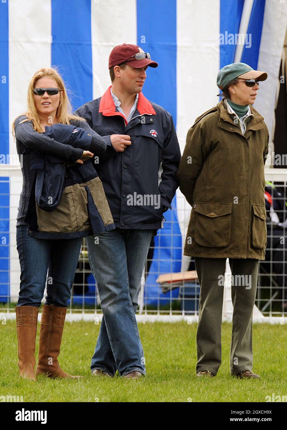 Autumn Kelly, Peter Phillips and Princess Anne, the Princess Royal look ...