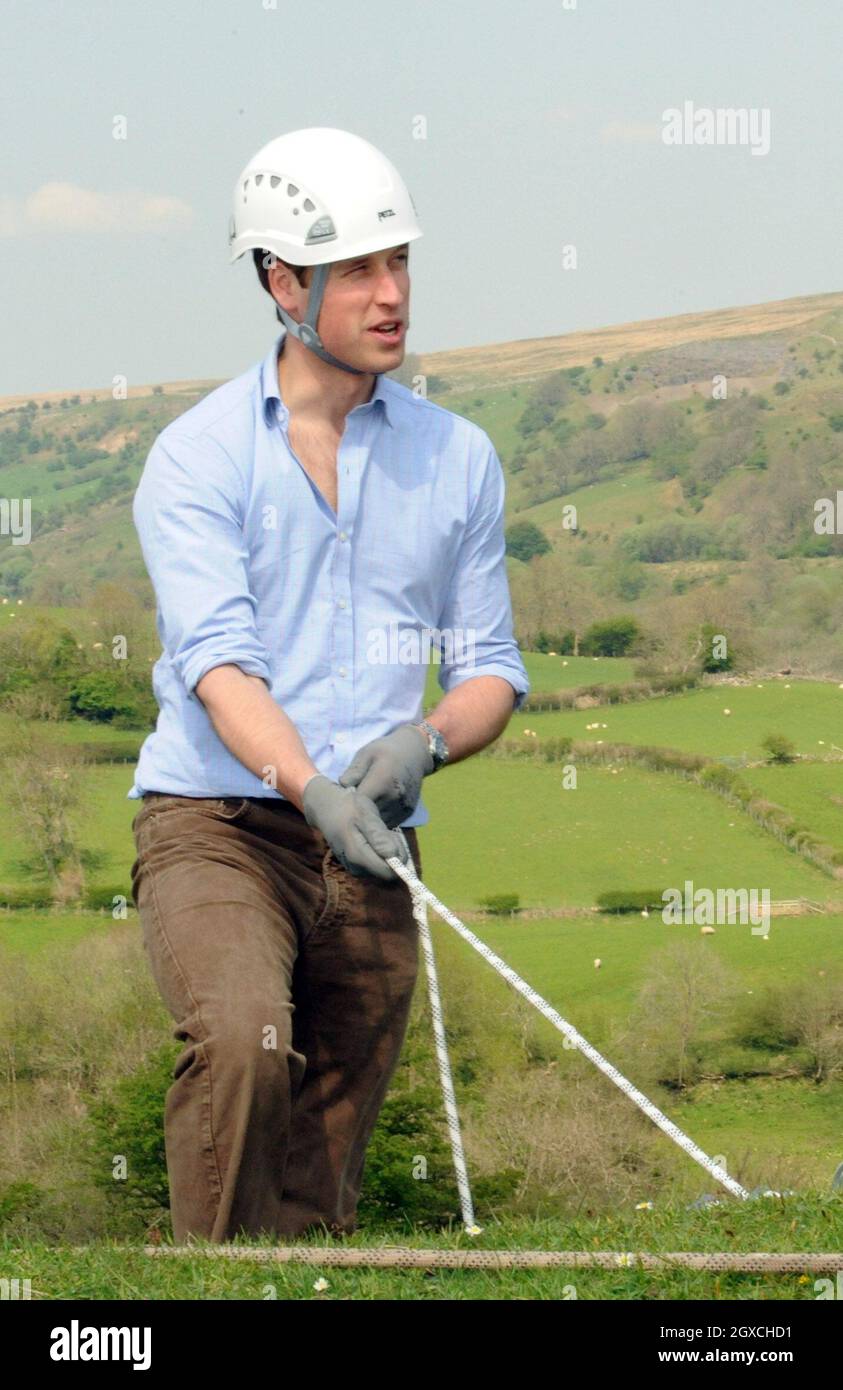 Prince William takes part in a rescue exercise with the Central Beacons ...