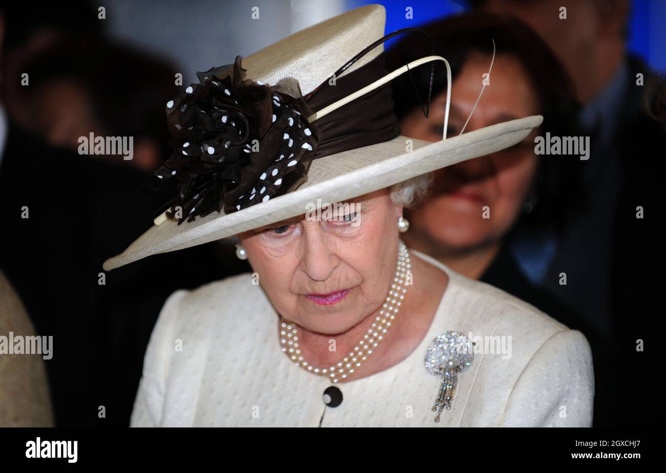 Queen Elizabeth ll during a visit to the city of Bursa, Turkey Stock ...