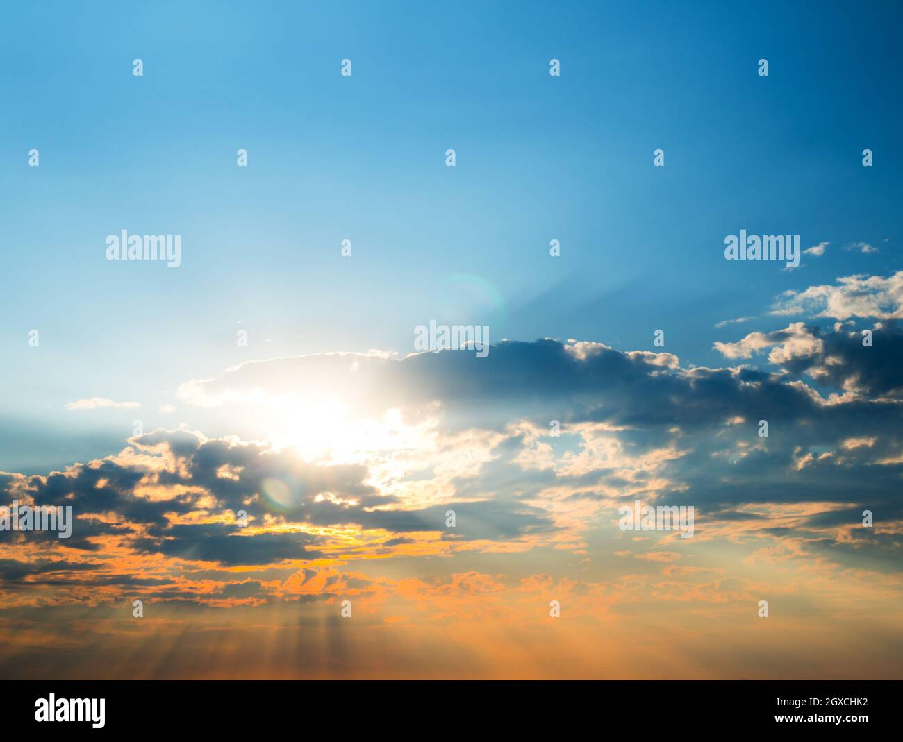 Sun and dramatic clouds Stock Photo - Alamy
