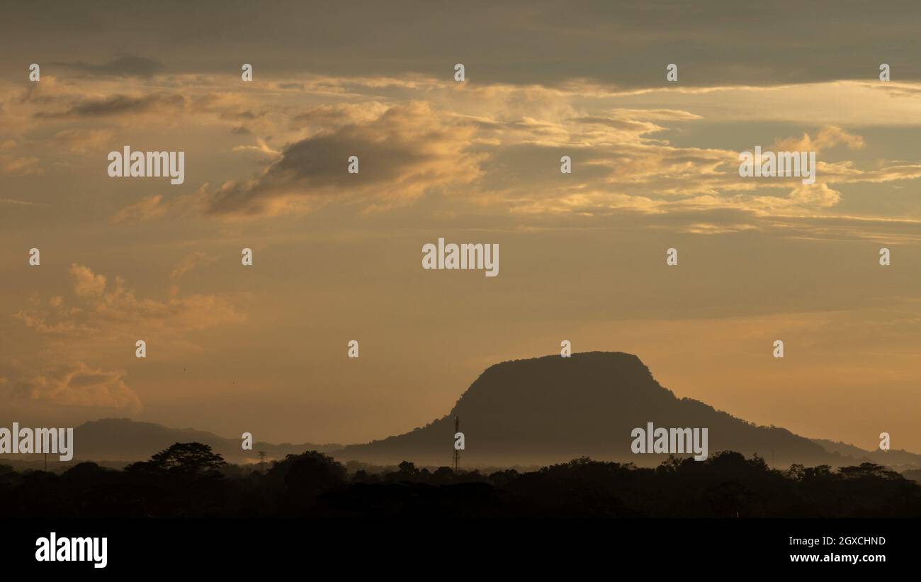 Dusk at Gunung Serapi, Matang, Sarawak, East Malaysia Stock Photo - Alamy