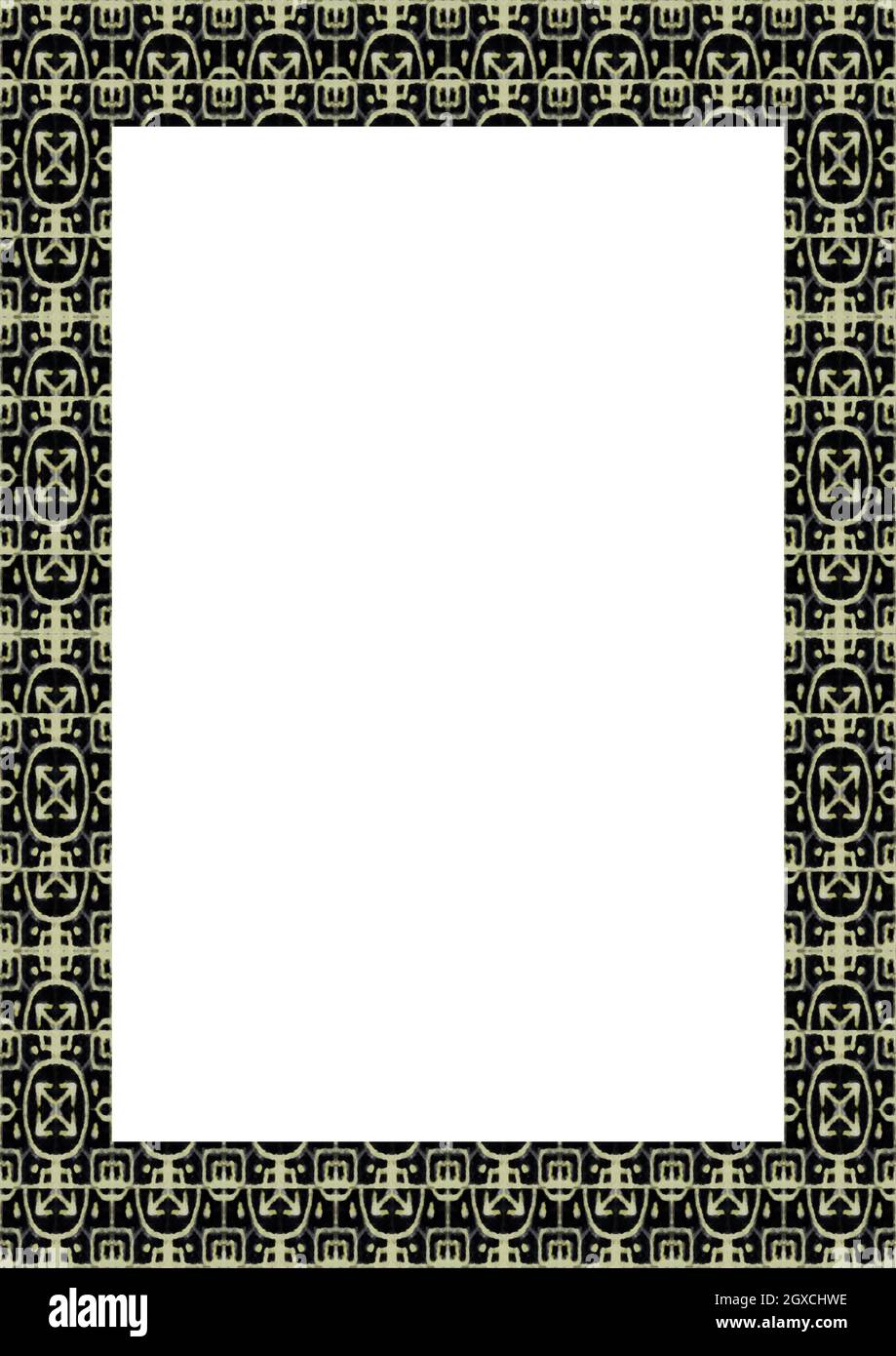 White frame background with decorated design borders Stock Photo - Alamy