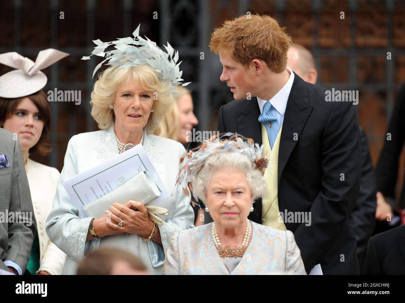 Queen elizabeth ii the duchess of cornwall with peter hi-res stock ...