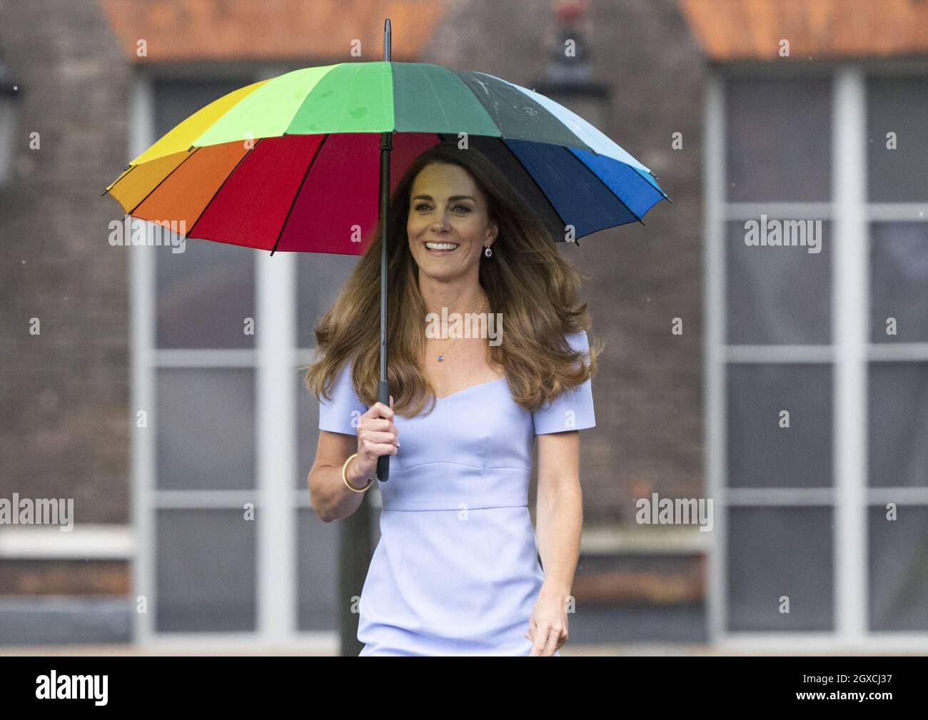 Catherine, Duchess of Cambridge, wearing an LK Bennett shift dress ...