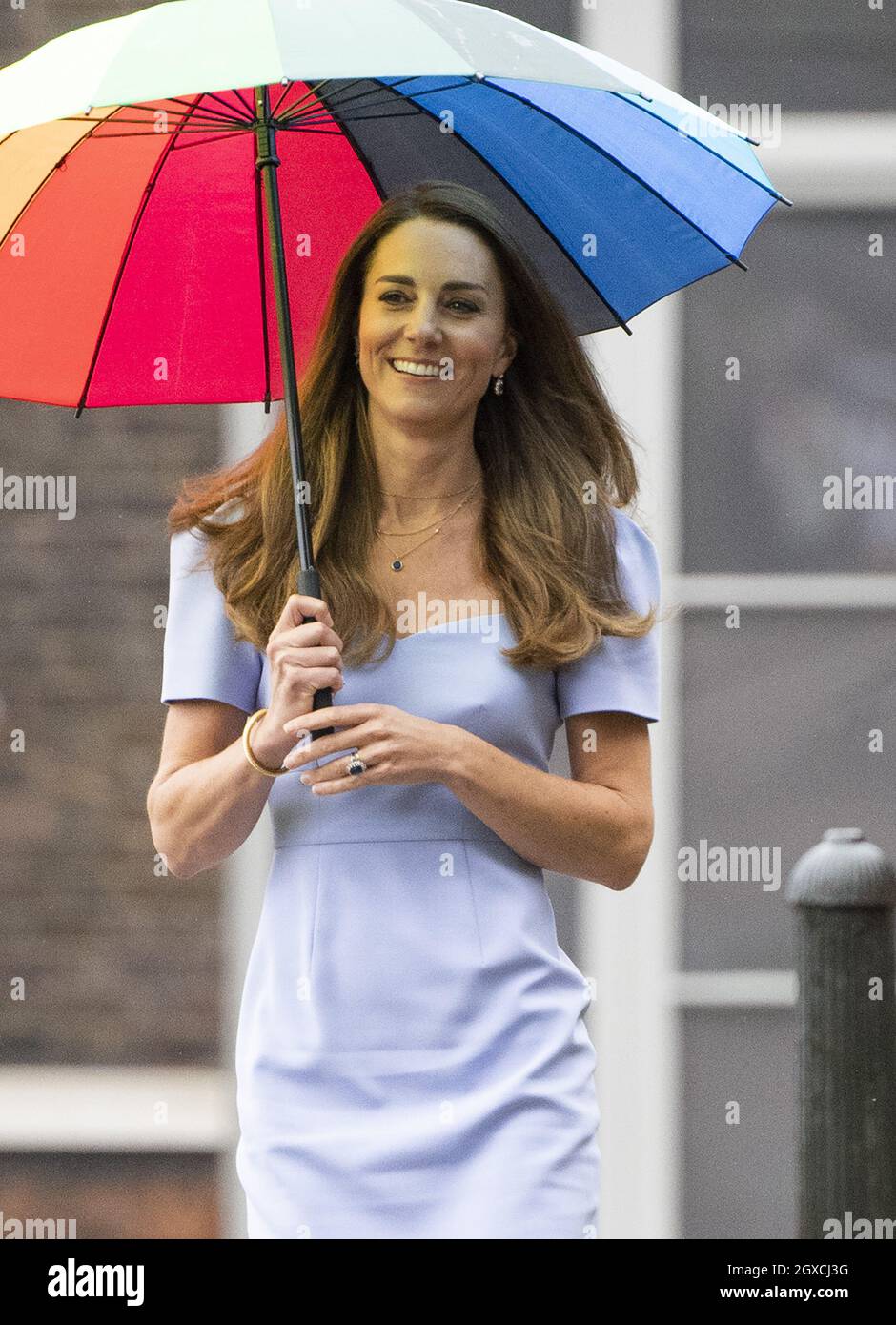 Catherine, Duchess of Cambridge, wearing an LK Bennett shift dress ...
