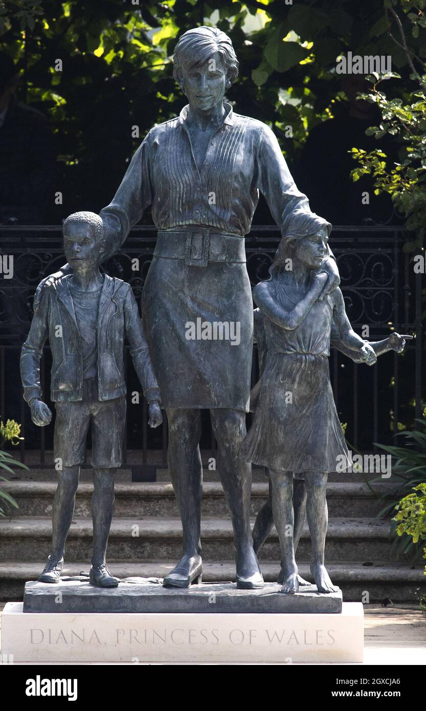 A statue of Princess Diana which was unveiled by Prince William ...
