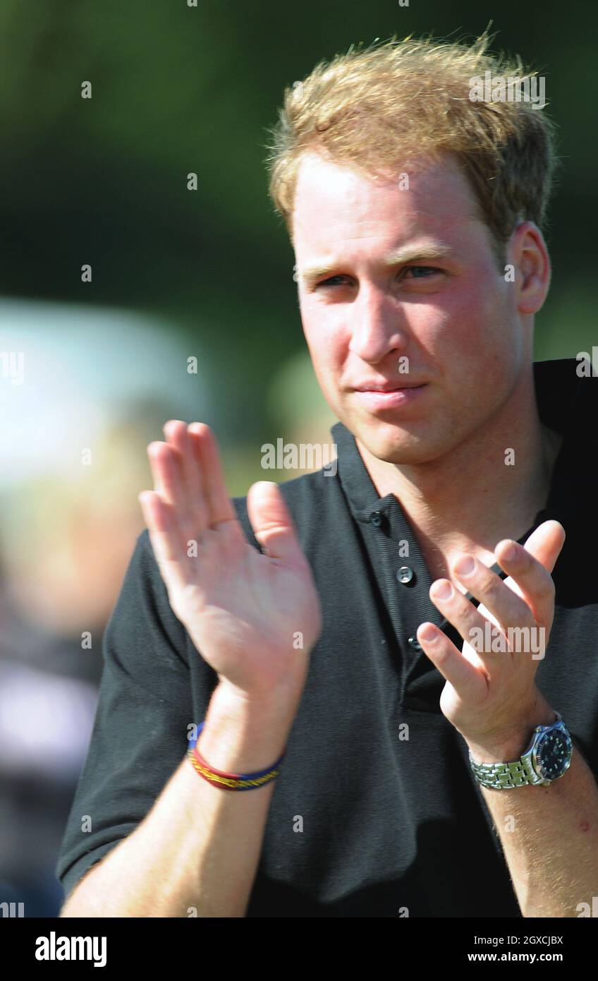 Prince William attends a charity polo match at the Beaufort Polo Club ...