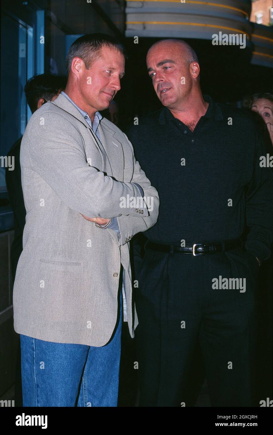 Bruce Boxleitner and Jerry Doyle at the Babylon 5 film premiere, held ...