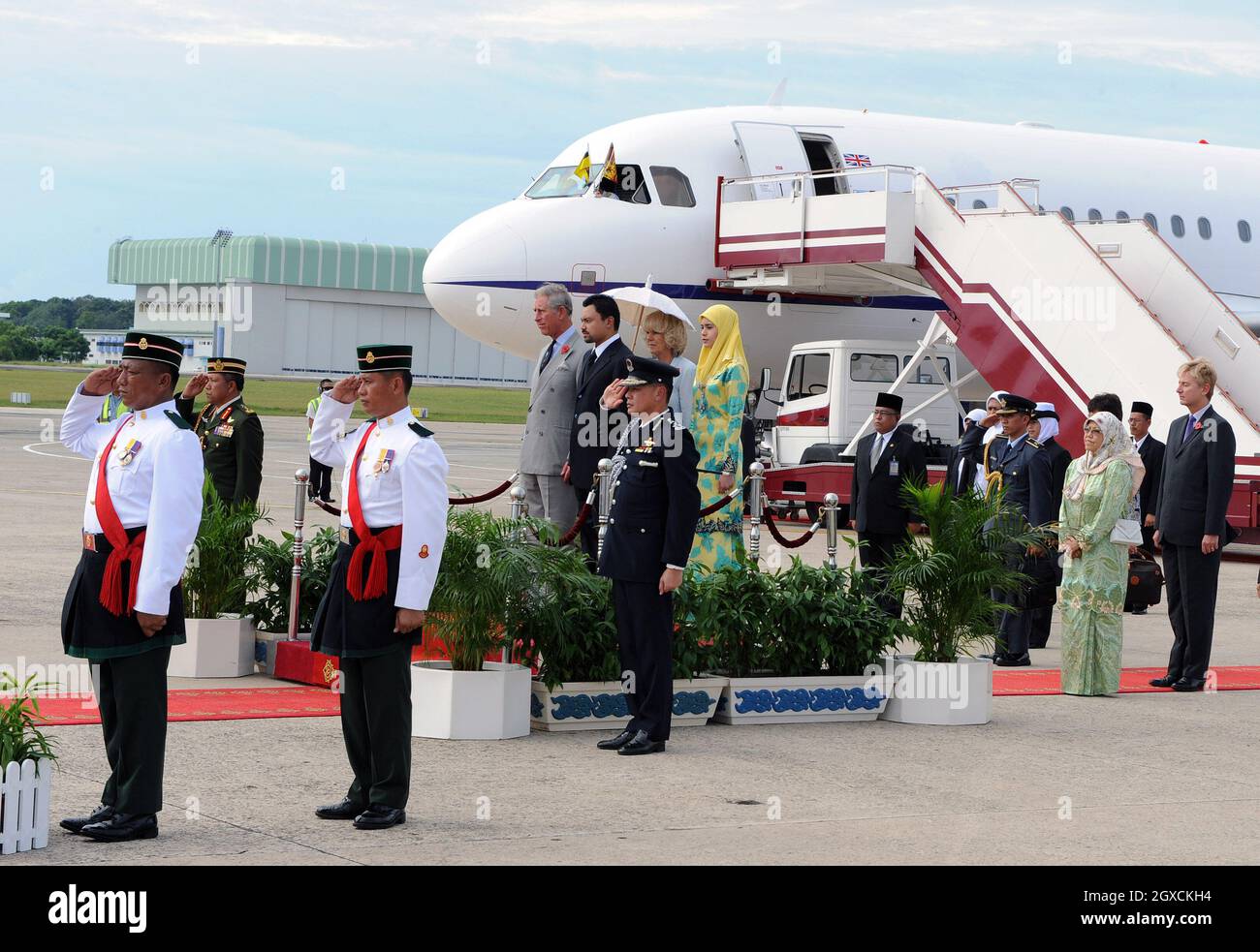The Prince of Wales and The Duchess of Cornwall arrive at the airport ...
