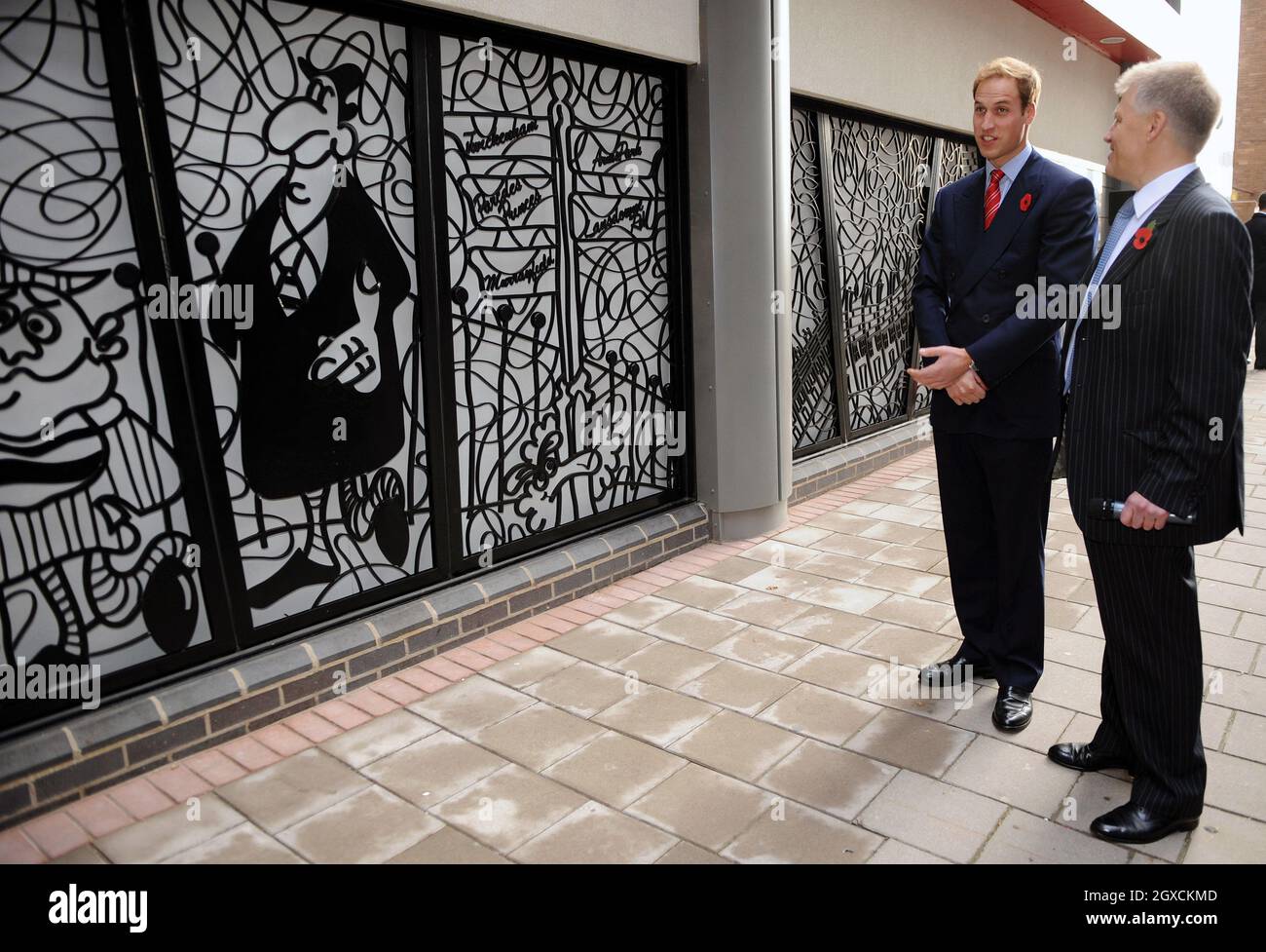 Prince William unveils an artwork by the Welsh cartoonist Grenfell ...