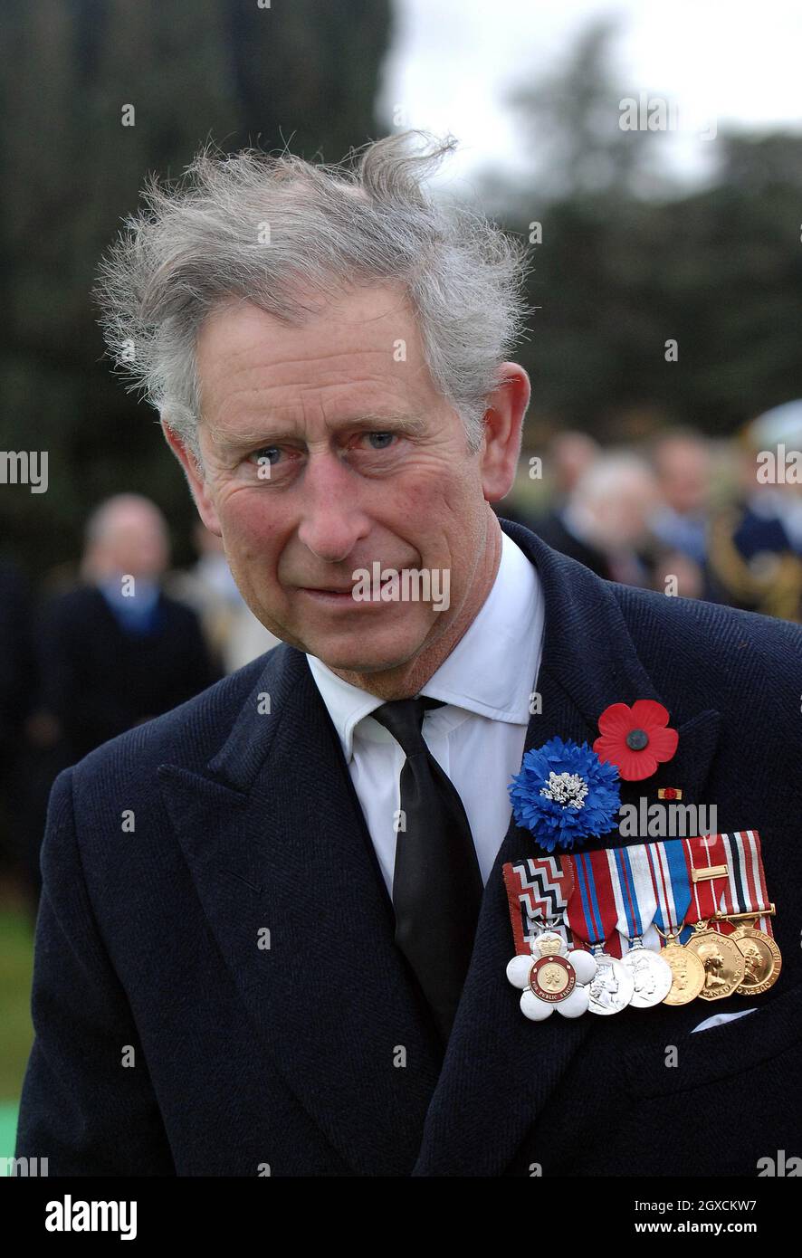 The Prince of Wales attends the Military Cemetary in Verdun, France to ...