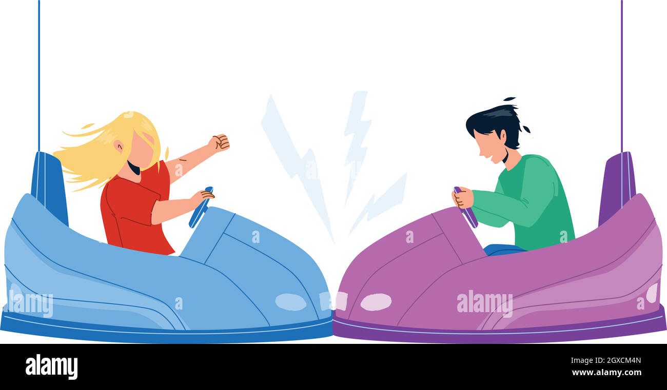 Cartoon Boy Hitting Girl